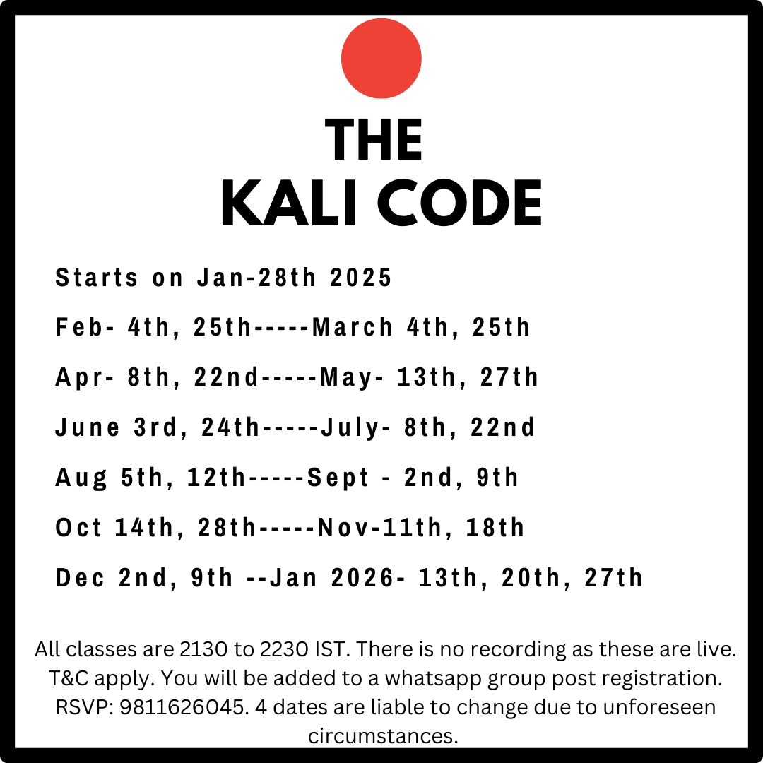 The kali code - Dr. Manmit Kumarr